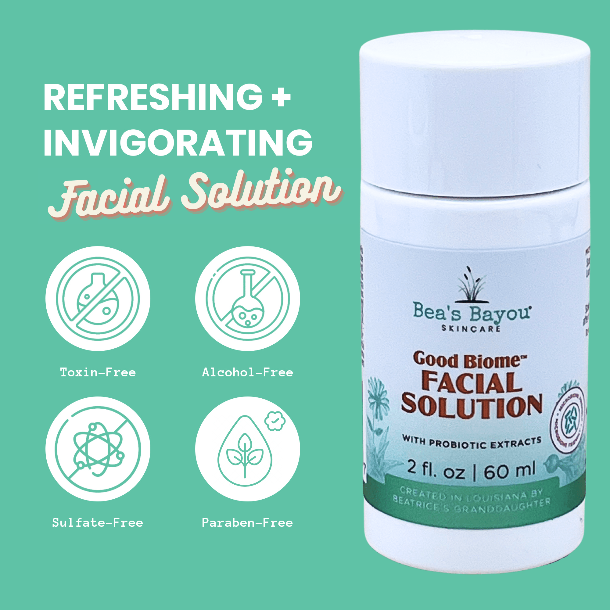 Good Biome Probiotic Face Solution | Microbiome-friendly Bea's Bayou ...